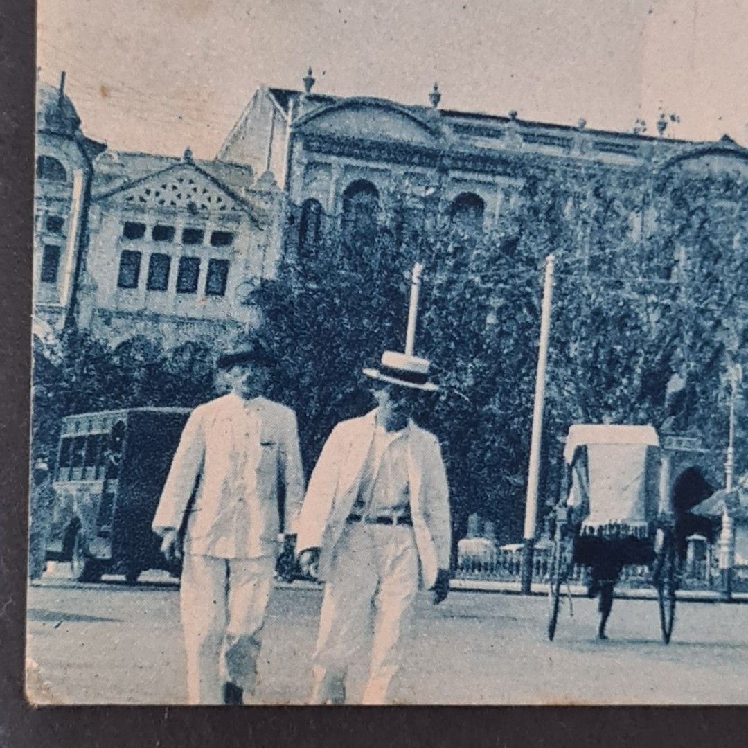 Singapore Old Chrome Postcard Finlayson Green Raffles place Commercial ...