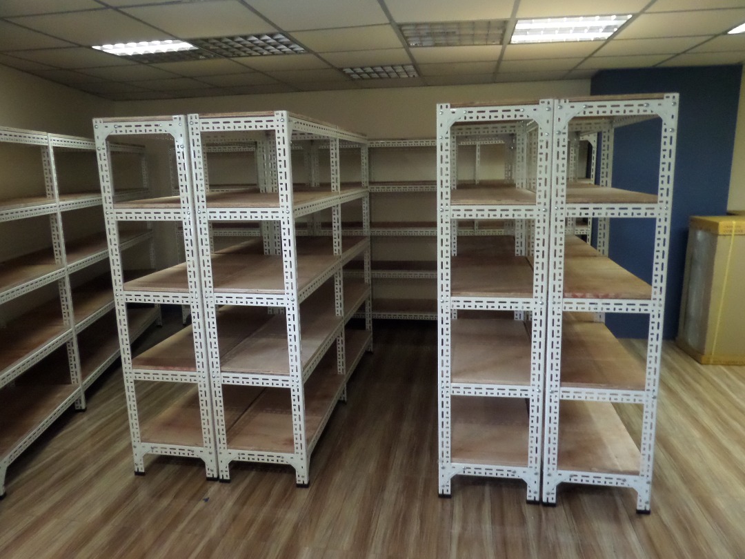 Slotted Angle Bar Adjustable Wood Shelves, Furniture & Home Living ...