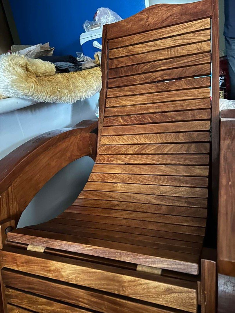 Solid Narra Rocking Chair and Reclining Chair on Carousell