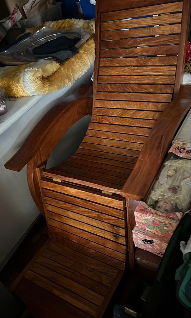 Solid Narra Rocking Chair and Reclining Chair on Carousell