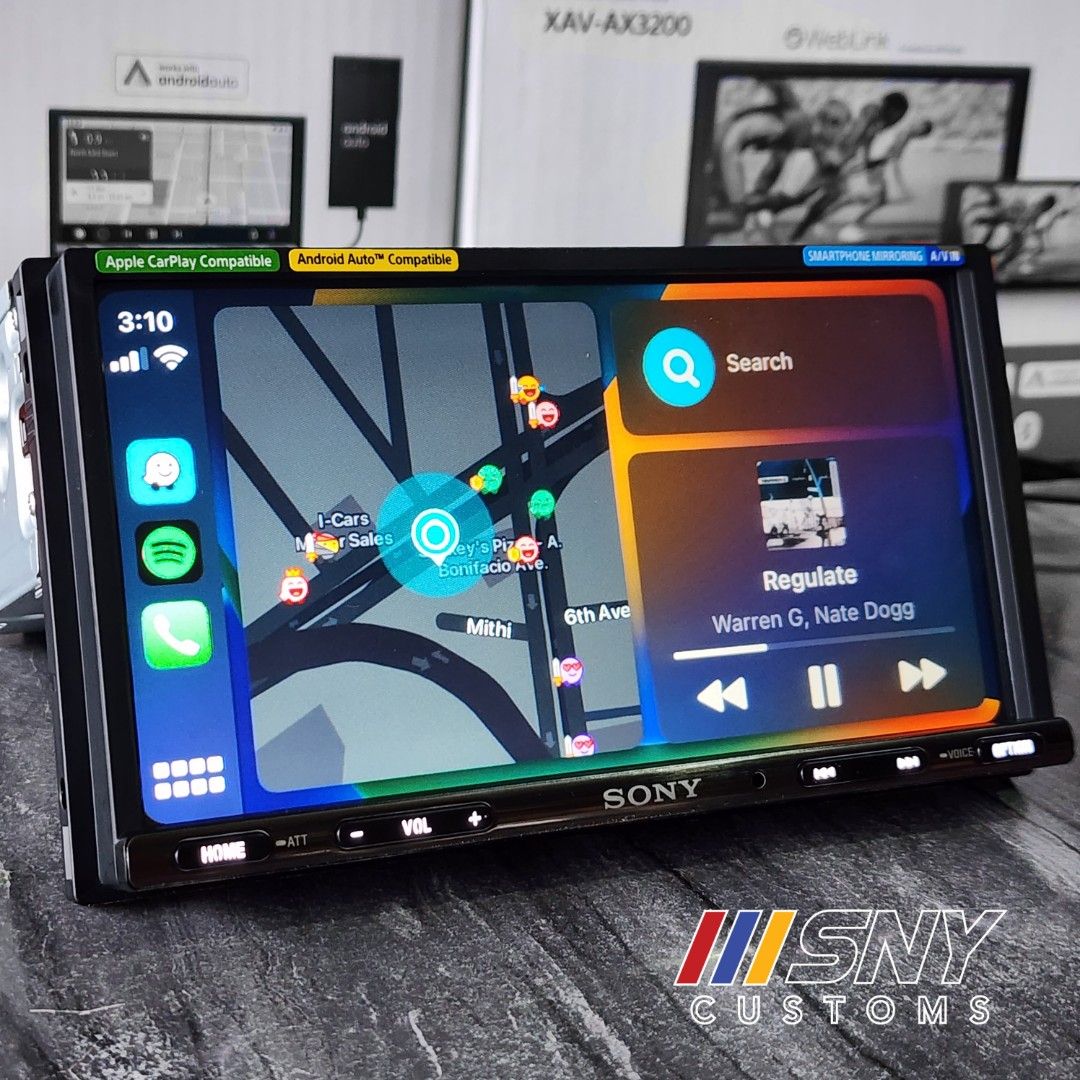 Sony Xav AX3200 apple carplay android Auto weblink multimedia radio ...