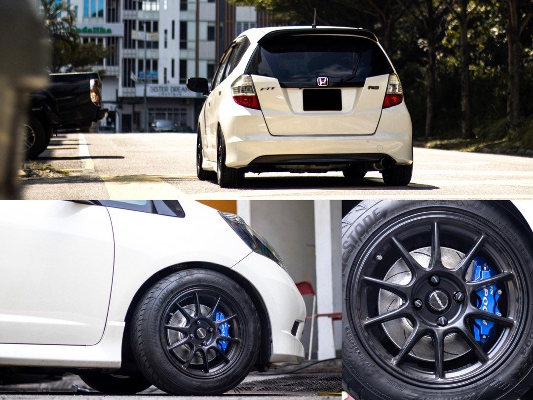 Spoon Sport Twin-Block Four Piston Caliper Brake Kits : Honda Fit ...