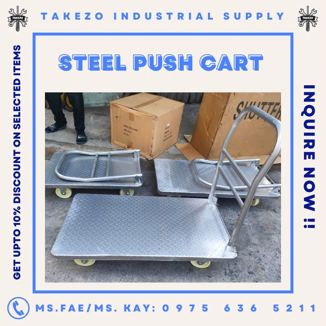 Steel Push Cart, Commercial & Industrial, Construction Tools ...