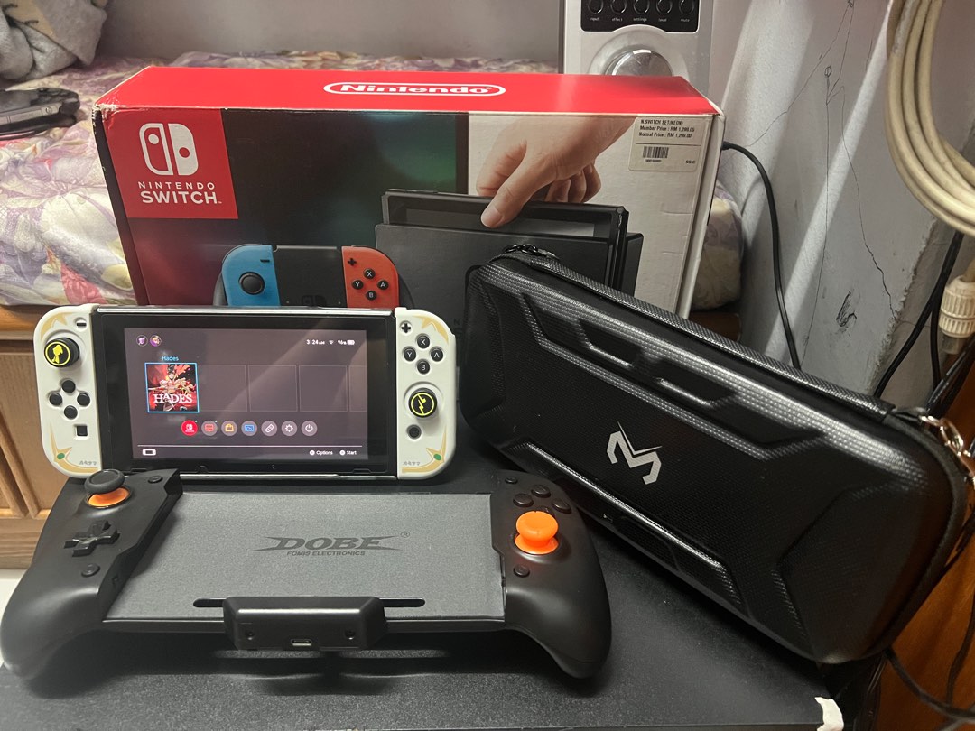 Switch v1 fullset with 128gb memory card, Video Gaming, Video Game ...
