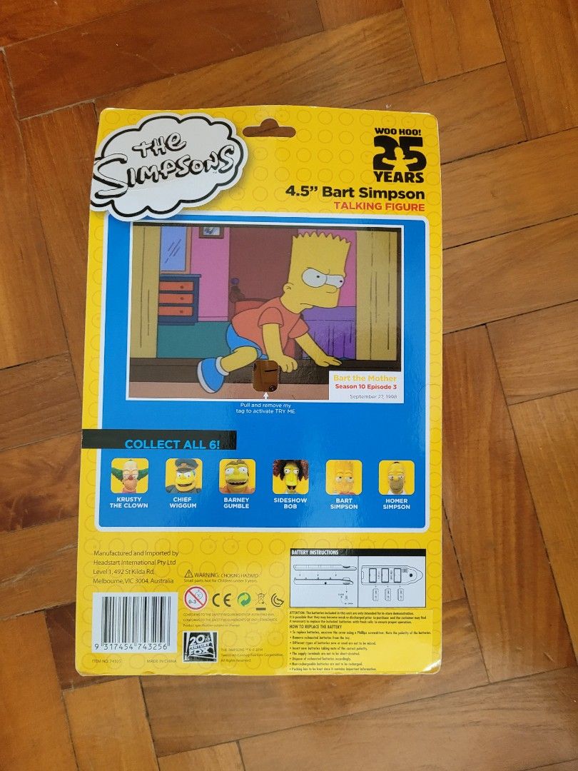 The Simpsons 25 Years: 4.5" Bart Simpson Talking Figure, Hobbies & Toys ...