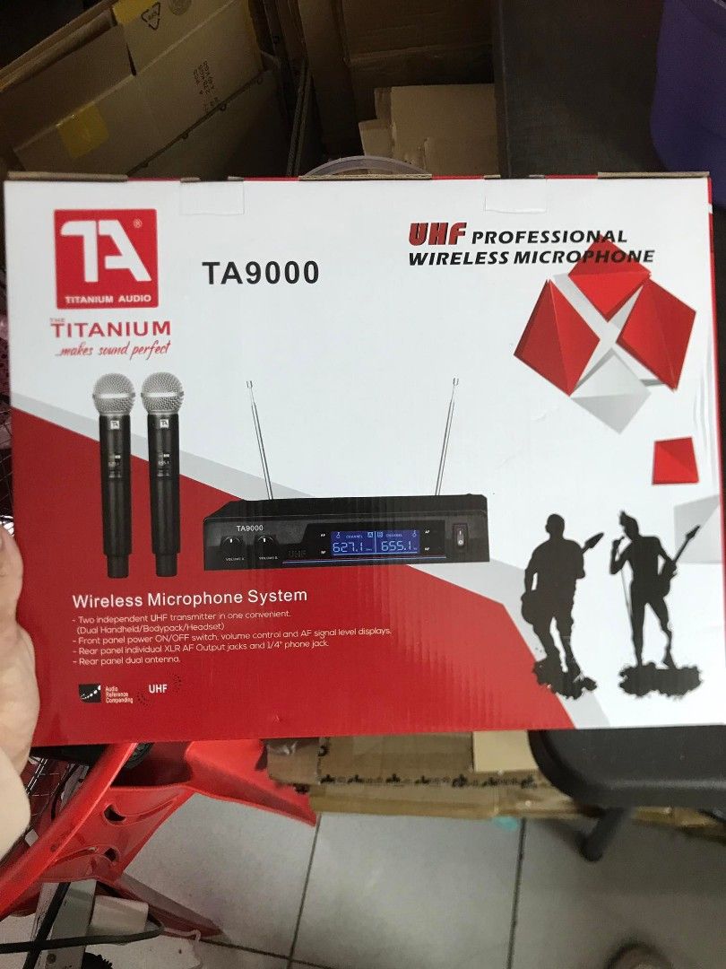Titanium 2pcs UHF Wireless Microphone TA9000 on Carousell