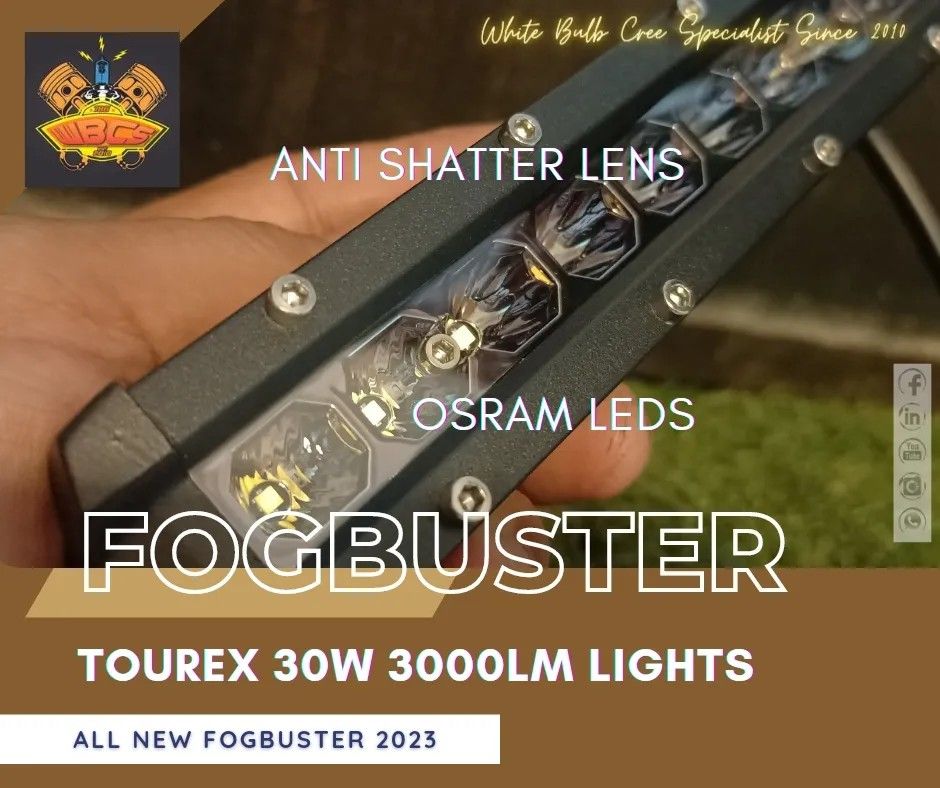 TOUREX FOGBUSTER 30W 3000LM Touring light bar!, Motorcycles, Motorcycle ...