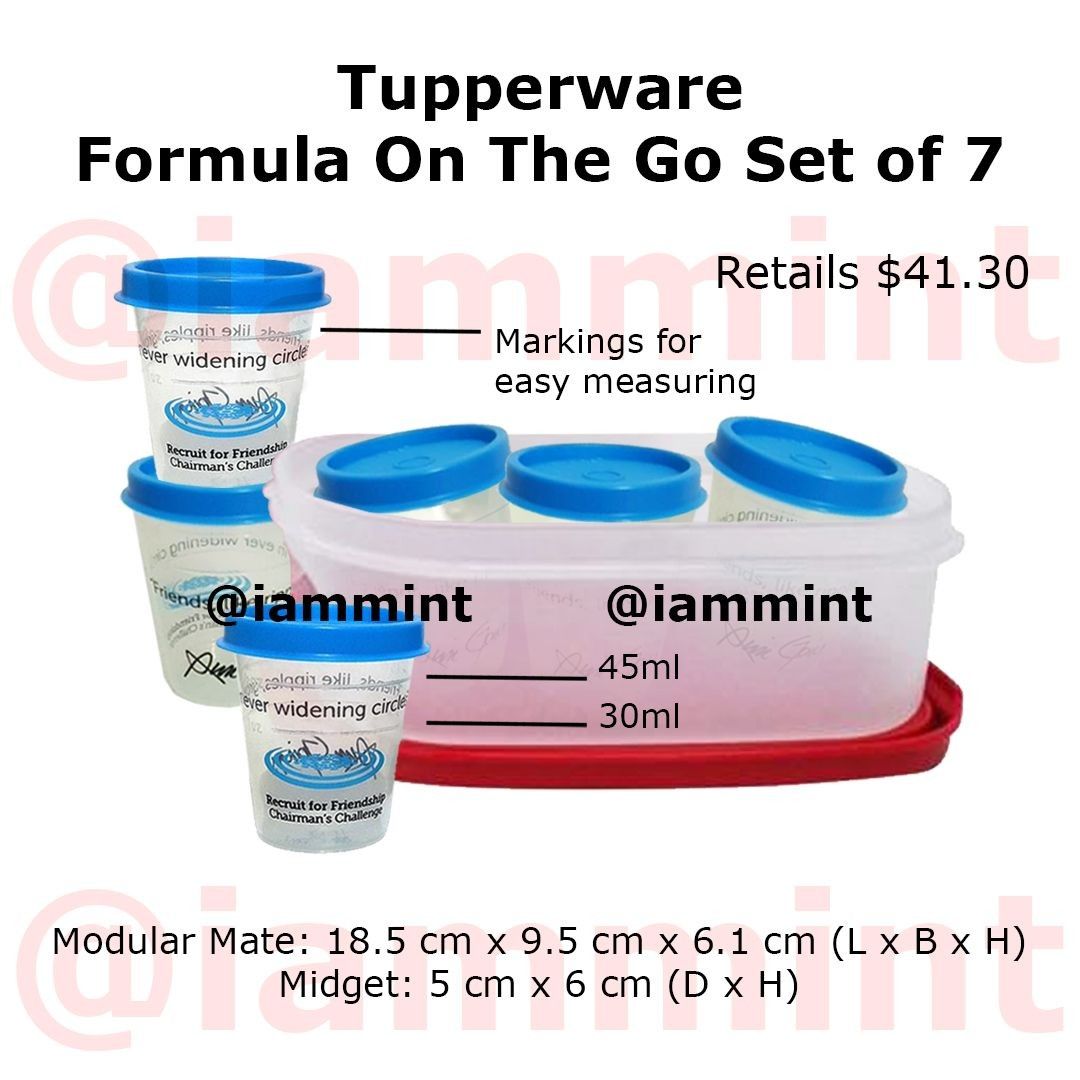 Tupperware 500 ml Modular Mate Oval Container and 60 ml Mini Round ...