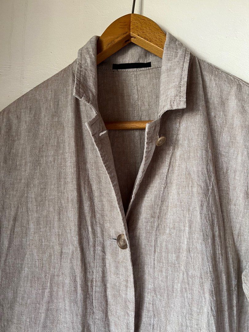 Uniqlo Linen Long Top, Women's Fashion, Dresses & Sets, Dresses on ...