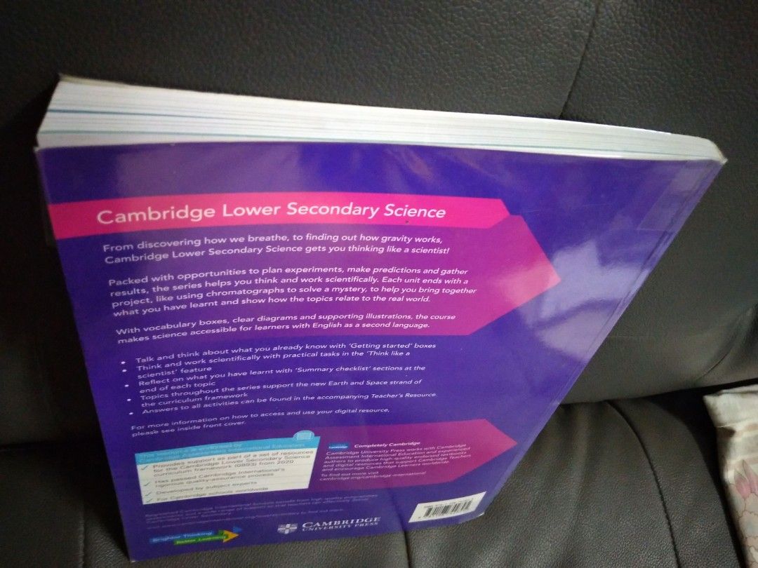 [like New] Cambridge Lower Secondary Science Learners Stage 8 Book With Digital Acces 1 Year