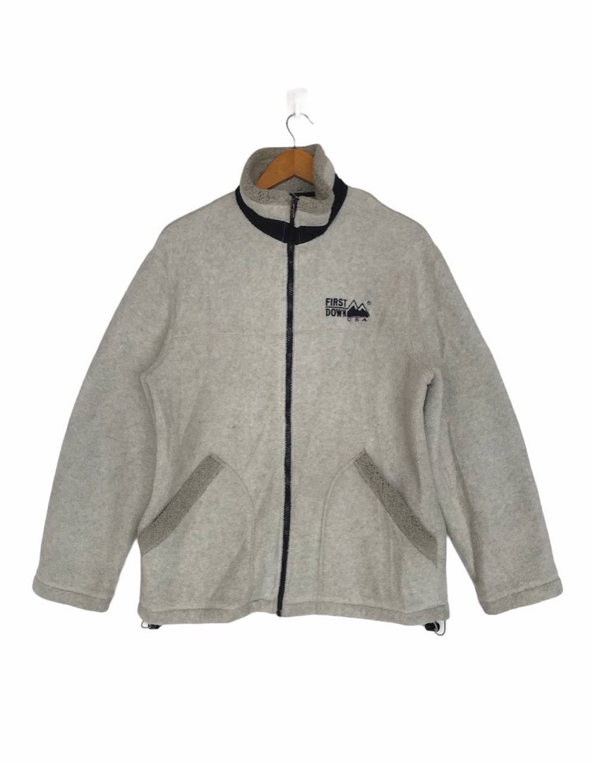 Vintage First Down Fleece Jacket Outdoor, Men's Fashion, Coats, Jackets ...