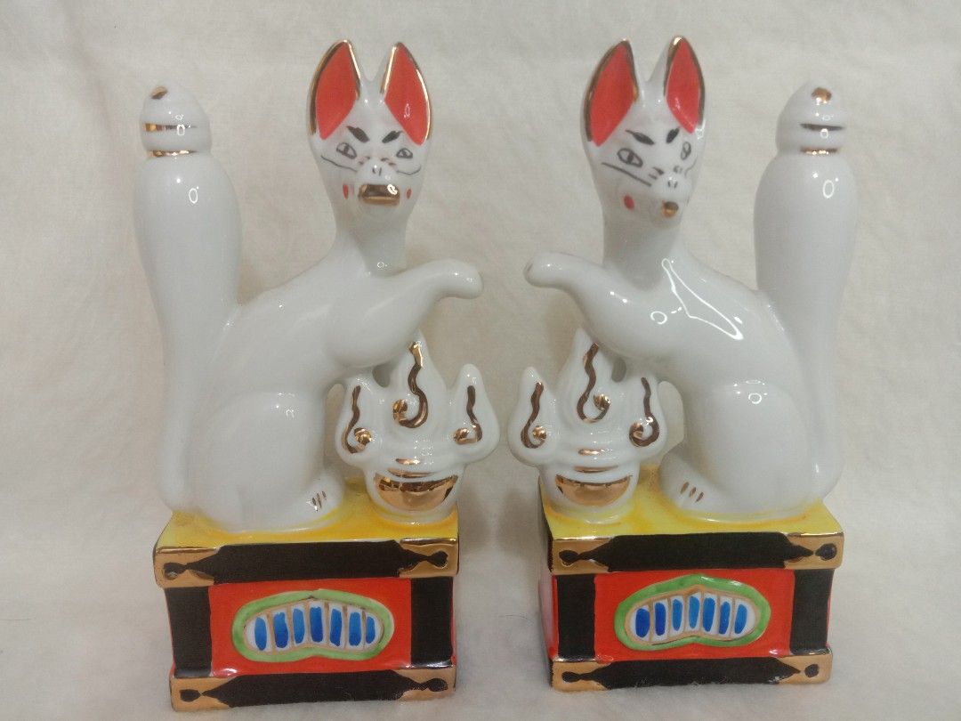 Vintage Kitsune Porcelain FOX Figure/Inari Temple Guardian, Hobbies ...