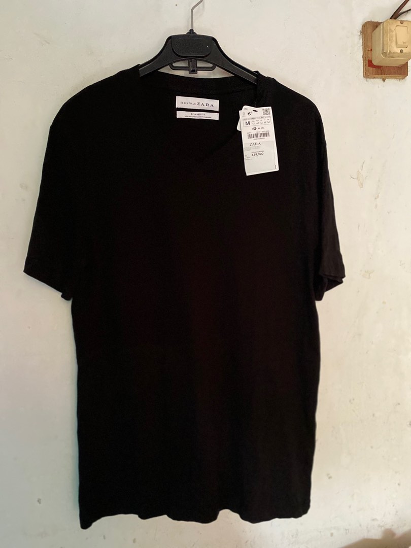 ZARA MAN TSHIRT BASIC, Fesyen Pria, Pakaian , Atasan di Carousell