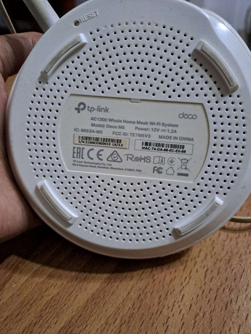 3pcs Tp link deco m5 modem/router, TV & Home Appliances, Electrical ...