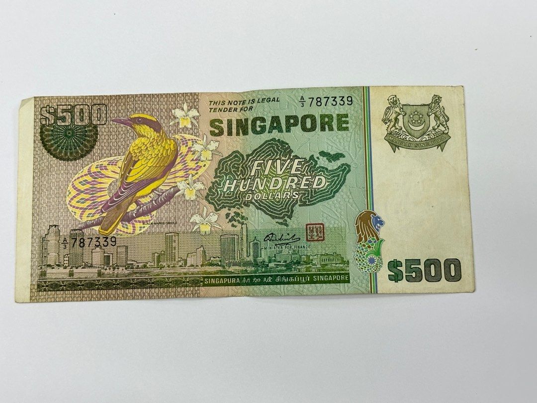 $500 Rare bird Singapore note Sg, Hobbies & Toys, Memorabilia ...