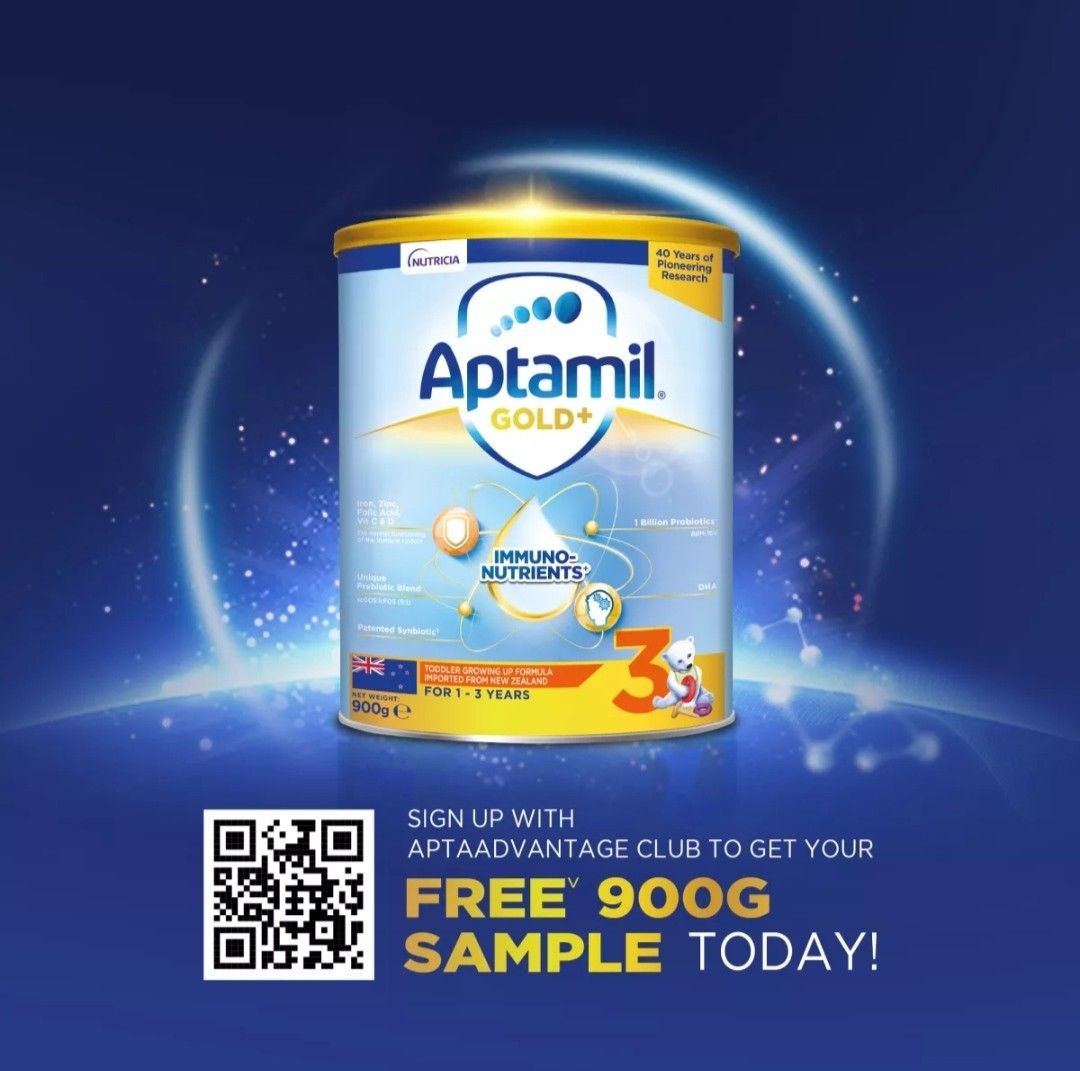 6 Aptamil Gold+ Immuno-Nutrients Stage 3 Toddler Growing Up Formula ...