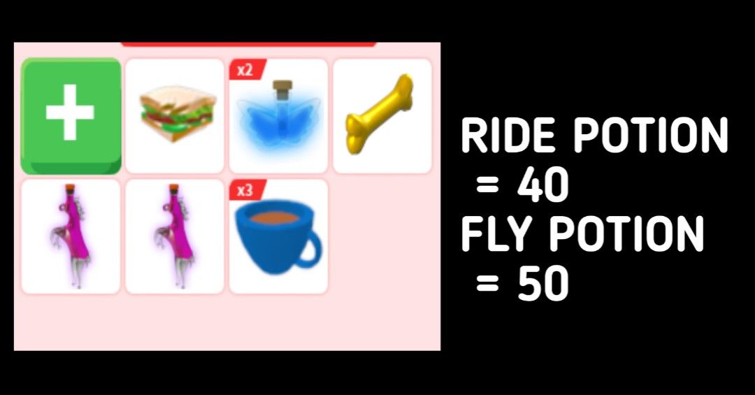 Adopt Me Fly potion and Ride Potion For Sale #ADOPTME #ROBLOX, Video ...