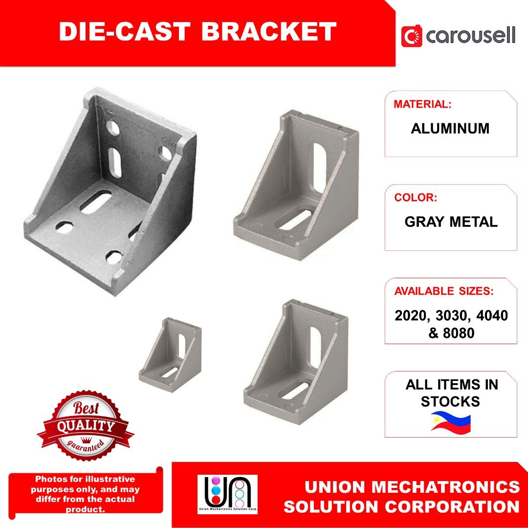 Aluminum Die-Cast Bracket - Gray Metal, Commercial & Industrial ...
