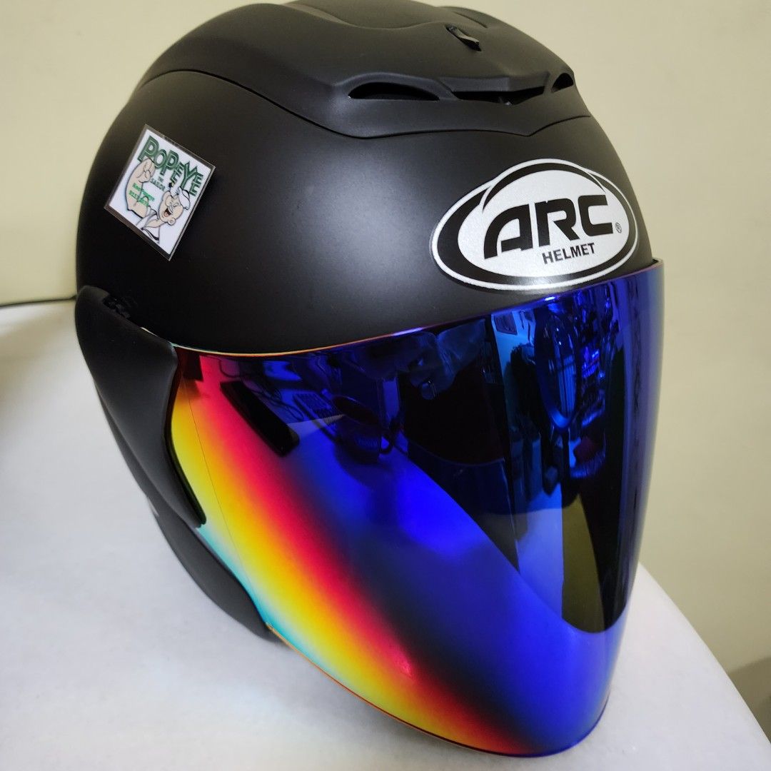 ARC RITZ HELMET MATT BLACK COLOR, Motorcycles, Motorcycle Accessories ...