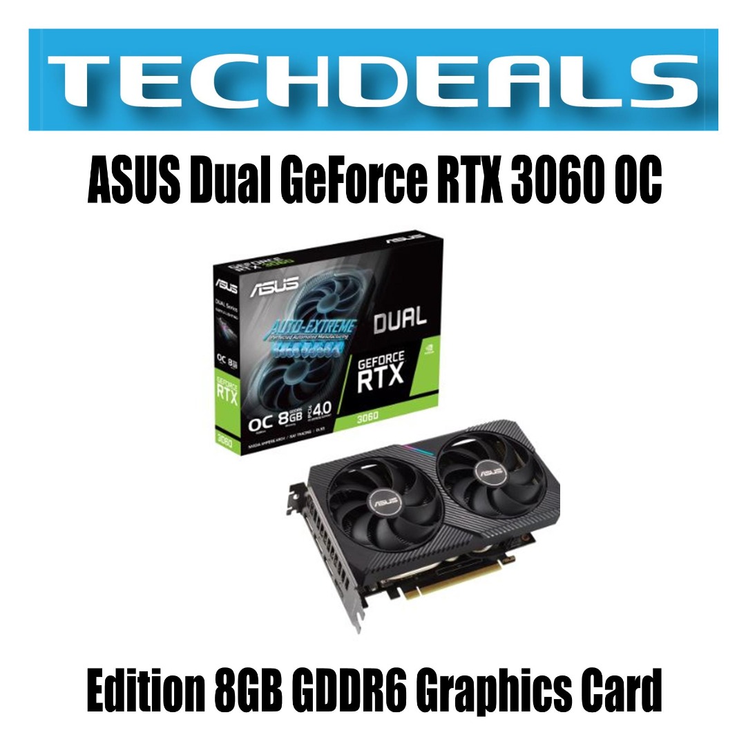 ASUS Dual GeForce RTX 3060 OC Edition 8GB GDDR6 Graphics Card ...
