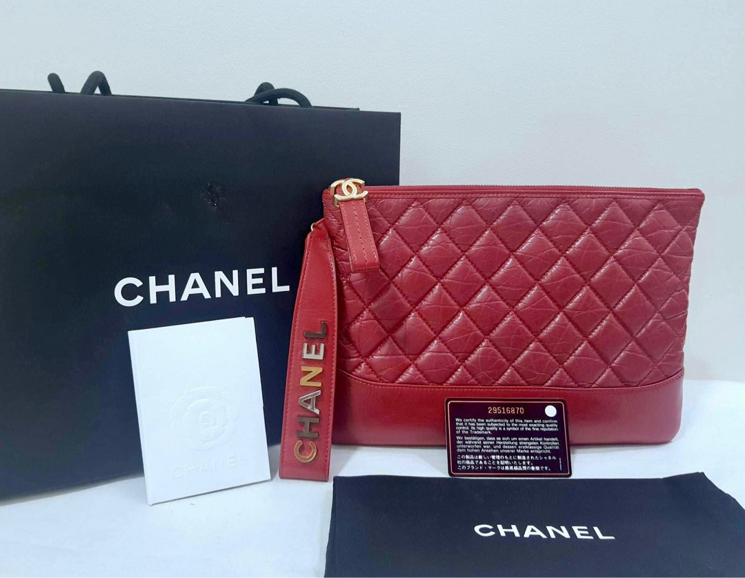 Authentic Chanel Gabrielle O Case Clutch/Pouch on Carousell
