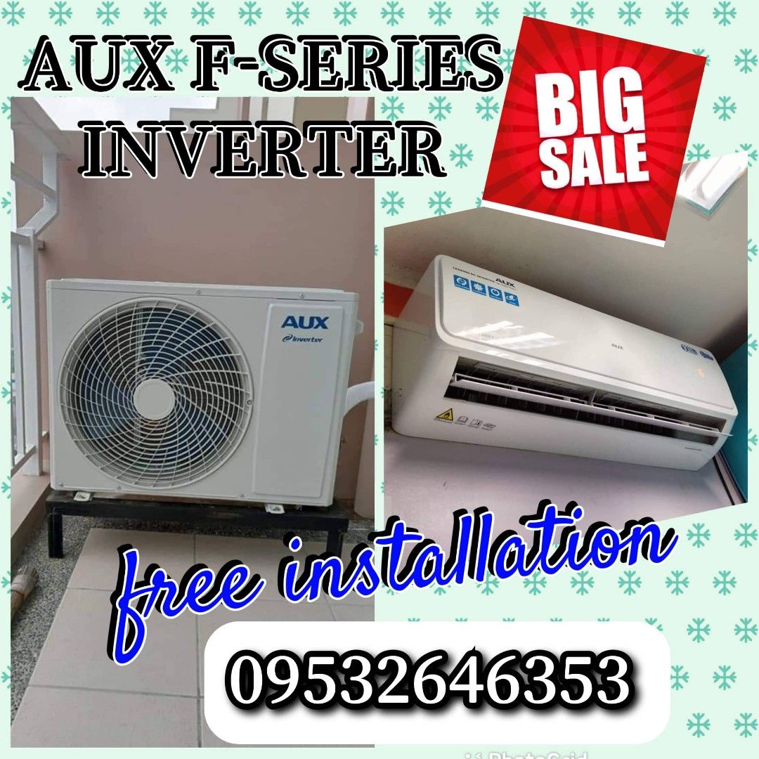 AUX F-SERIES SPLIT TYPE AIRCON BRAND NEW SEALED WITH FREE INSTALLATION ...