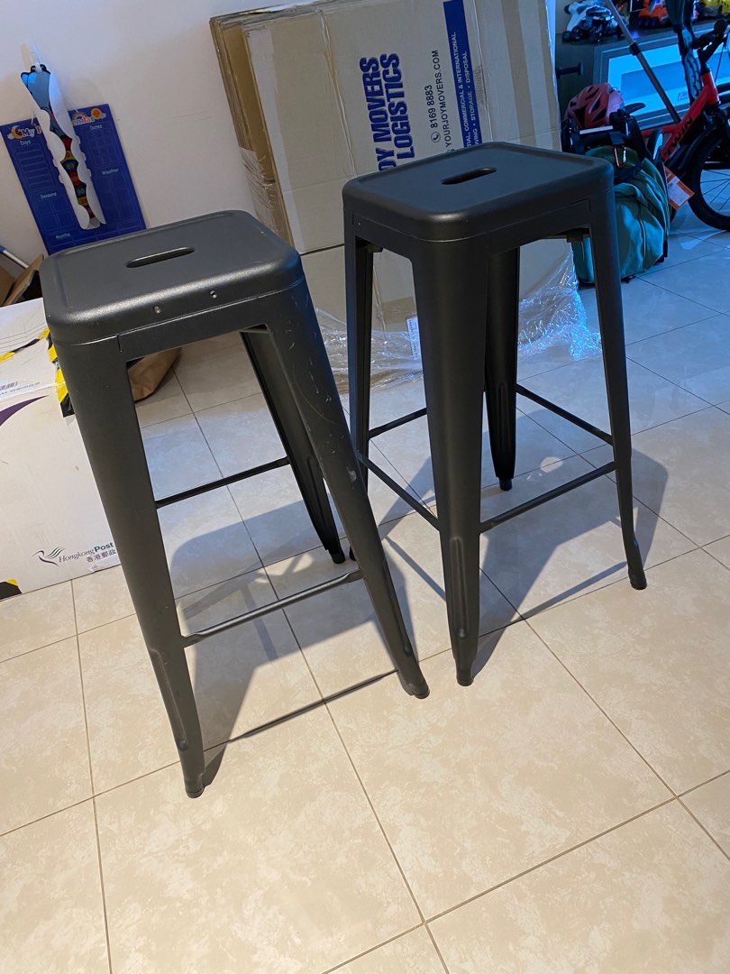 Bar stool black Matt, Furniture & Home Living, Furniture, Chairs on ...