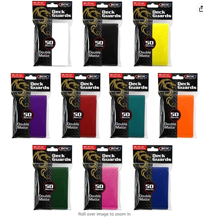 BCW 50 Double Matte Deck Guard Card Sleeves Mix on Carousell