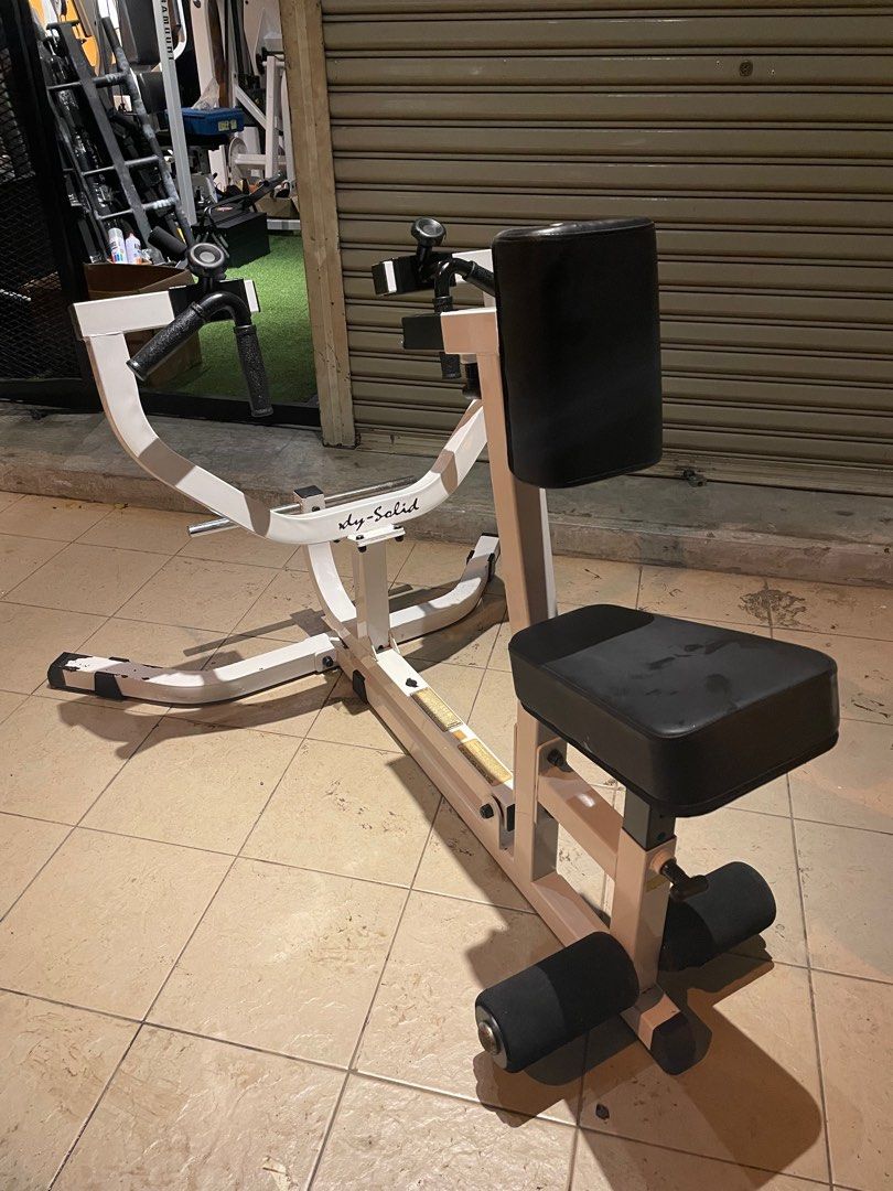 Body solid plate loaded seated row fully adjustable gym strength back ...