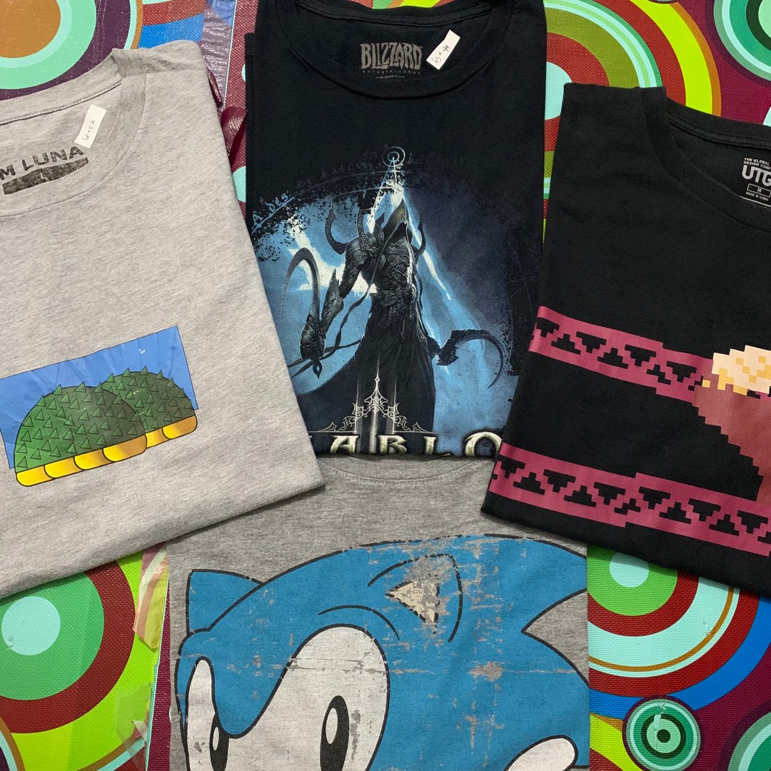 Borongan kaos game. Sonic,Diablo, Donkey Kong, Mario bros, Fesyen Pria ...
