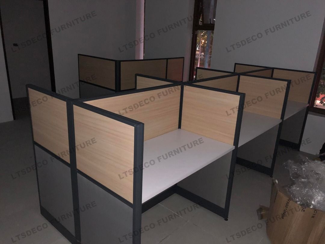 Charcoal Gray Endtrims in Full Laminated Finish Office Partition ...