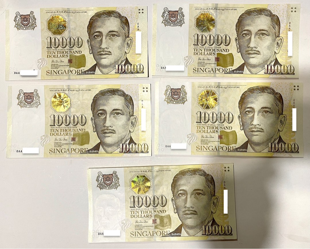 Collection S$10,000 note., Hobbies & Toys, Memorabilia & Collectibles ...