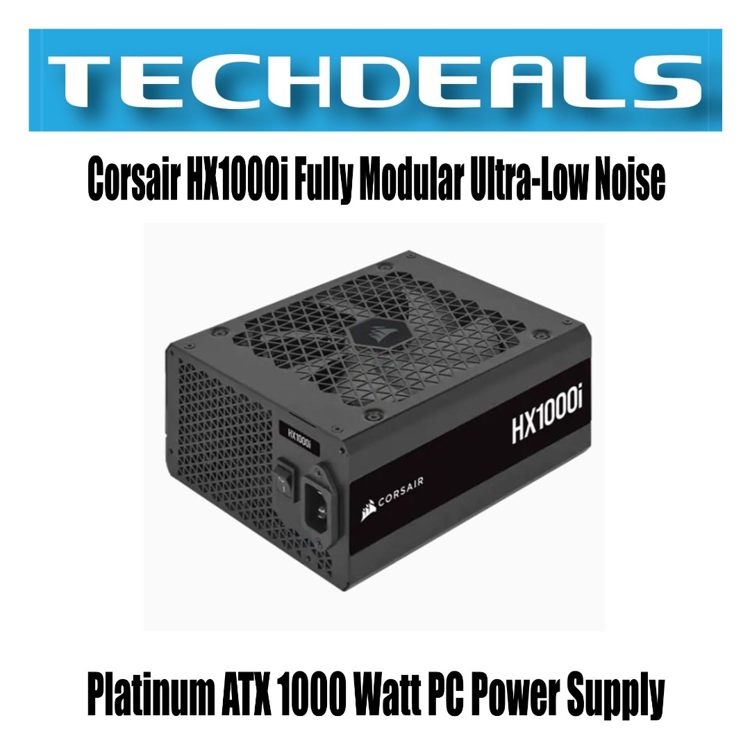 Corsair HX1000i Fully Modular Ultra-Low Noise Platinum ATX 1000 Watt PC ...
