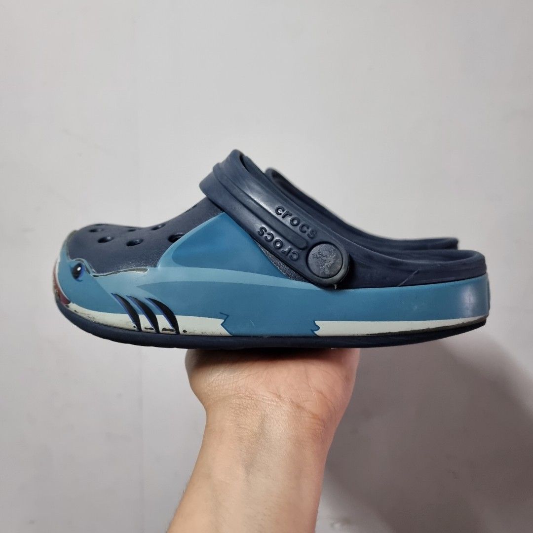 Crocs Shark J1, Babies & Kids, Babies & Kids Fashion on Carousell