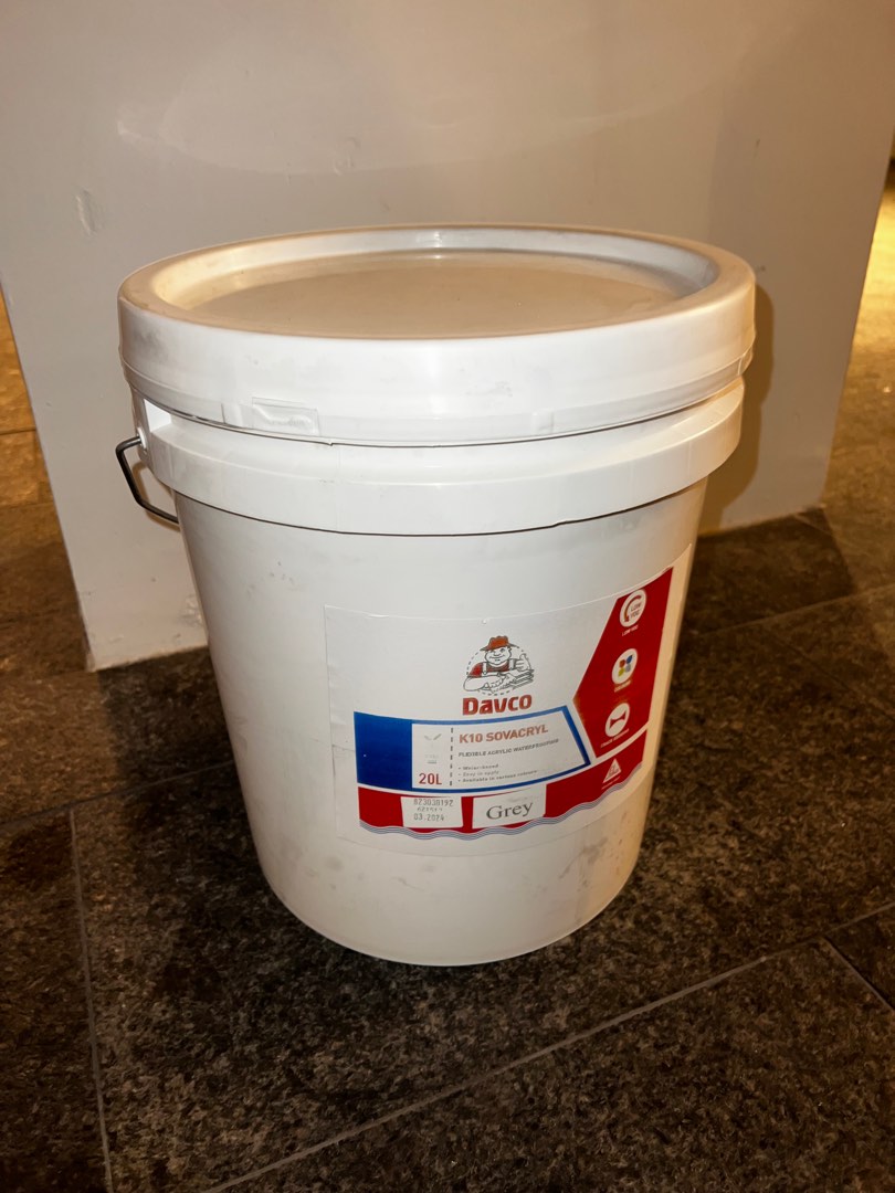 Davco K10 Sovacryl 20L (Grey) & 5L (red), Home Services, Others on Carousell