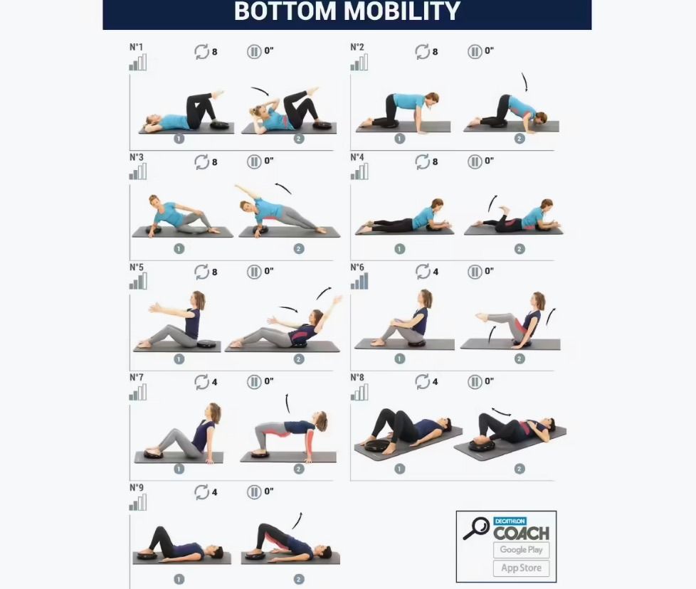 DECATHLON Reversible Balance Mobility Cushion DOMYOS, Sports Equipment ...