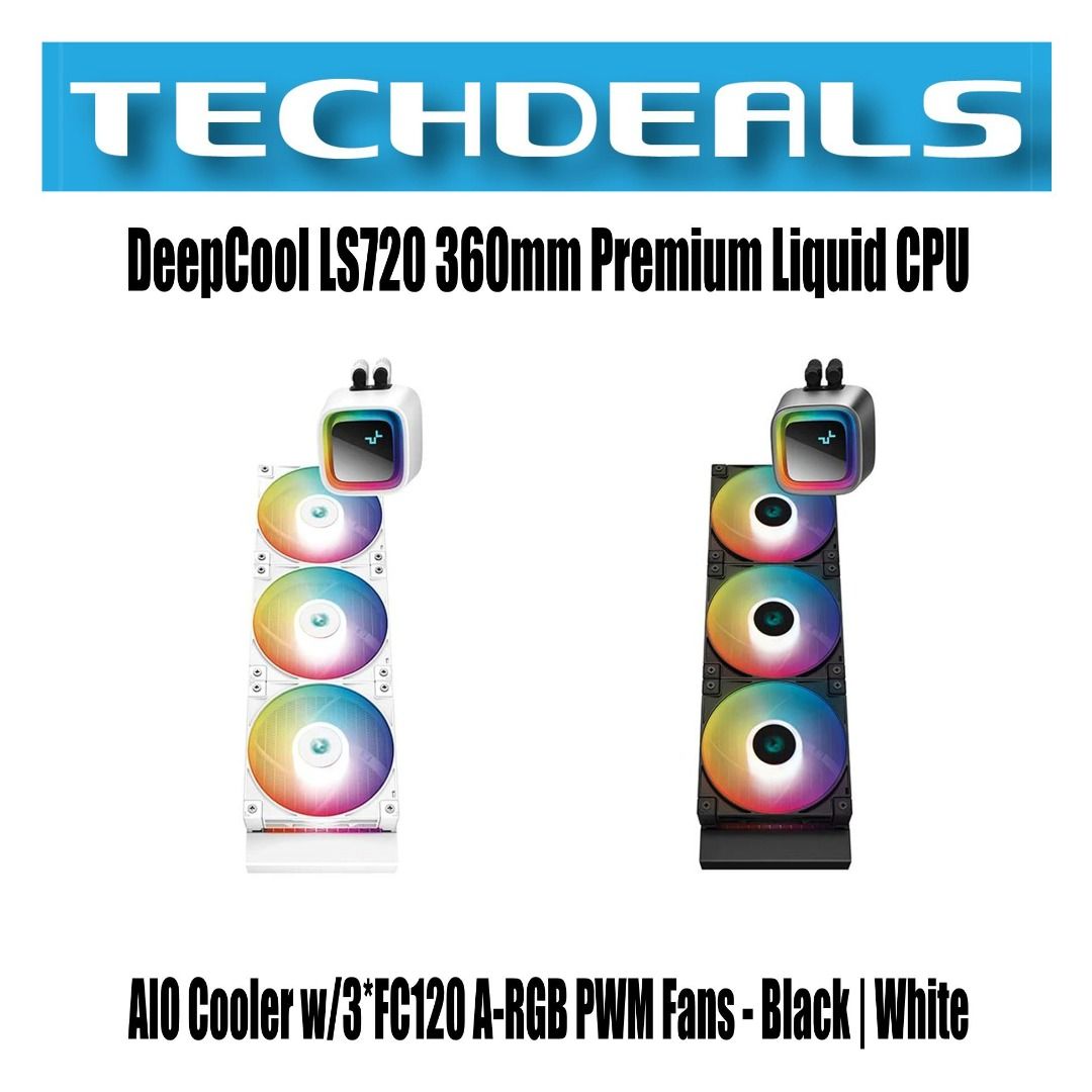 DeepCool LS720 360mm Premium Liquid CPU AIO Cooler w/3*FC120 A-RGB PWM ...