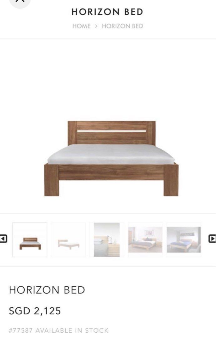 Ethnicraft teak horizon bed, Furniture & Home Living, Furniture, Bed Frames & Mattresses on ...