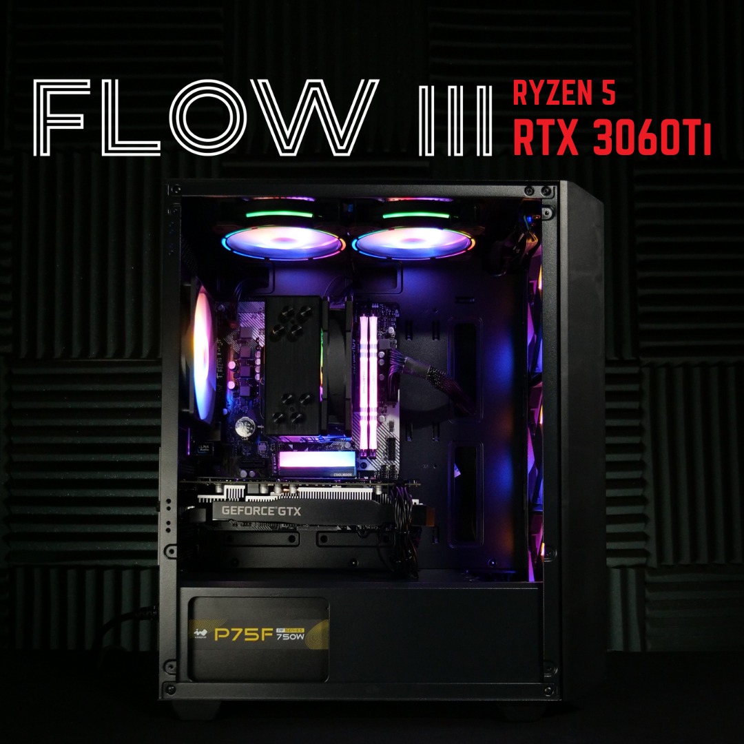 [FLOW3] RTX 3060Ti RYZEN 5 5600 Gaming PC Geforce RTX Graphics Card ...