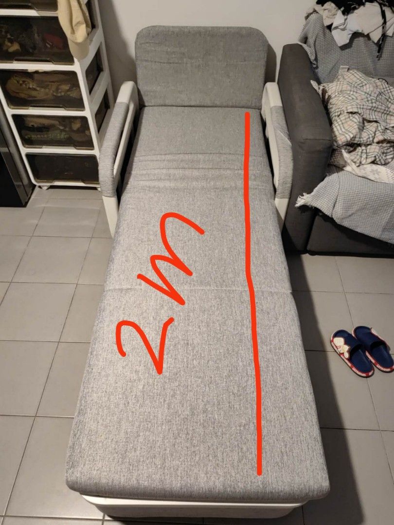 Foldable sofa-2 meter, Furniture & Home Living, Furniture, Sofas on ...