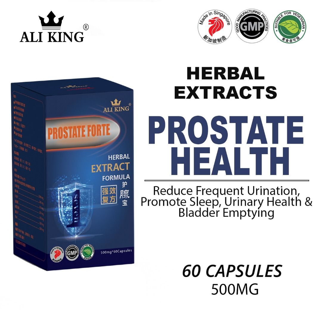 (Free Delivery) Ali King Prostate Health 60 Veg Capsules, Health & Nutrition, Health Supplements ...