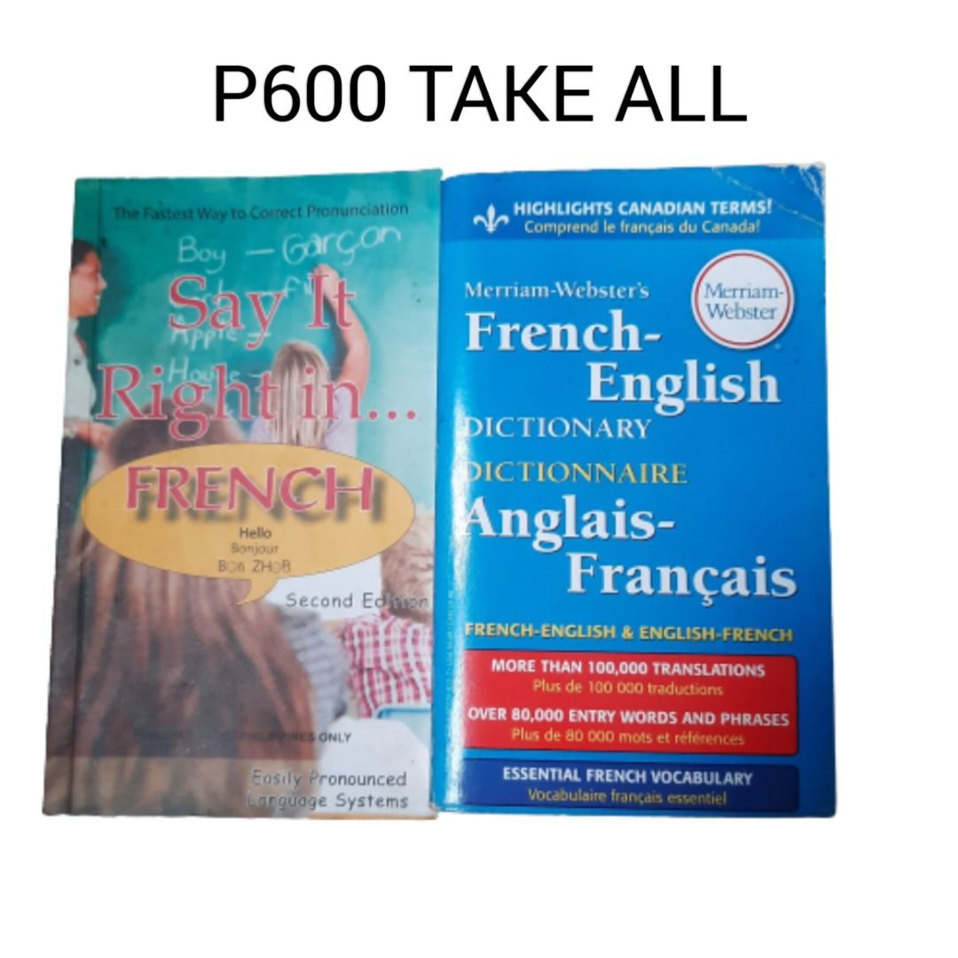 French-English Dictionary, Hobbies & Toys, Books & Magazines, Textbooks ...