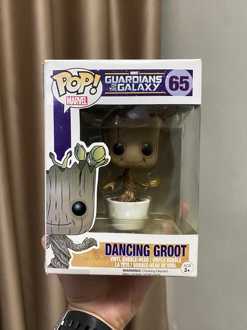 Funko Pop! Dancing Groot #65 (Guardians of the Galaxy), Hobbies & Toys ...