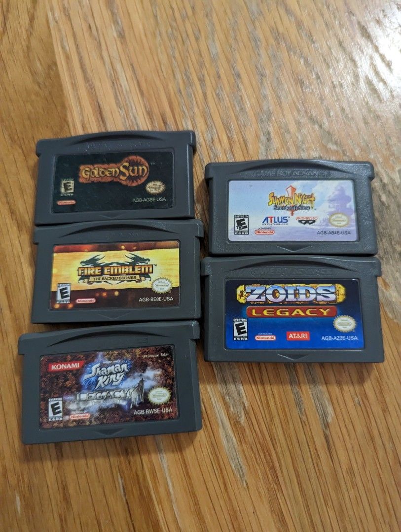 GBA gameboy authentic games final fantasy I and II and IV shaman king ...