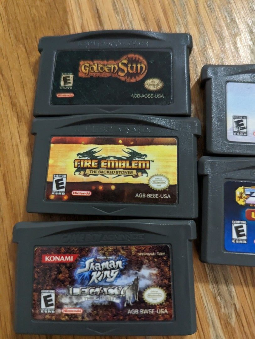 GBA gameboy authentic games final fantasy I and II and IV shaman king ...