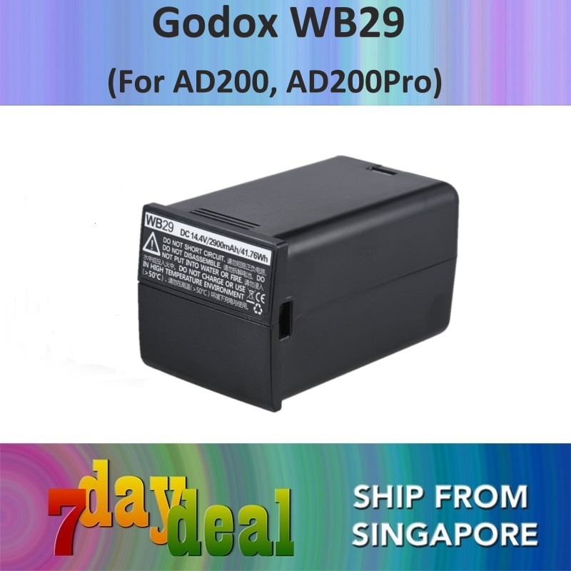 Godox WB29 Lithium-Ion Battery Pack for AD200 / AD200 Pro Pocket Flash ...