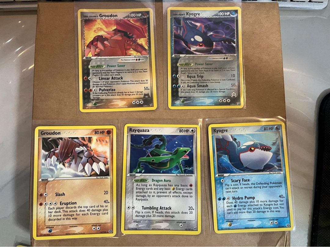 Groudon/Kyogre/Rayquaza Set - Pokemon Card, Hobbies & Toys, Toys ...