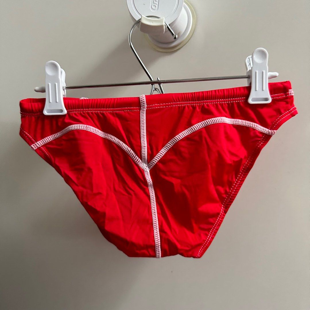 GX3 Sheer Swim Trunks - Red, Men's Fashion, Bottoms, Swim Trunks ...