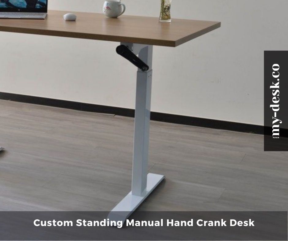 Hand Crank Desk, Desktop, Adjustable Desk, Standing Desk, Desktop PC ...