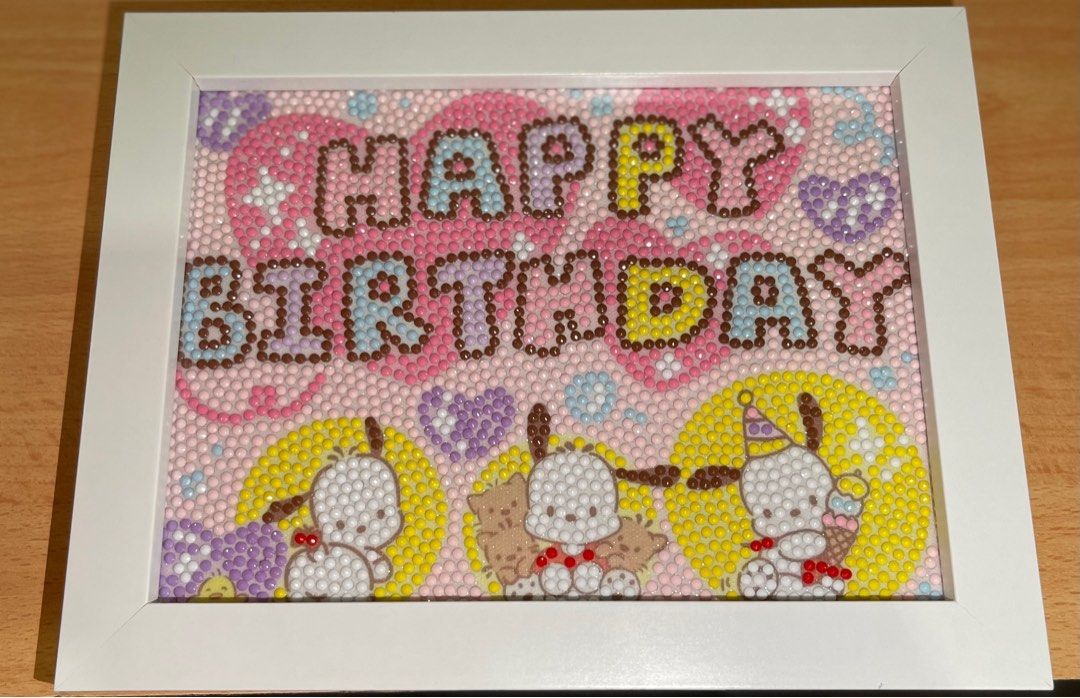 Happy birthday - diamond art, Hobbies & Toys, Stationery & Craft ...